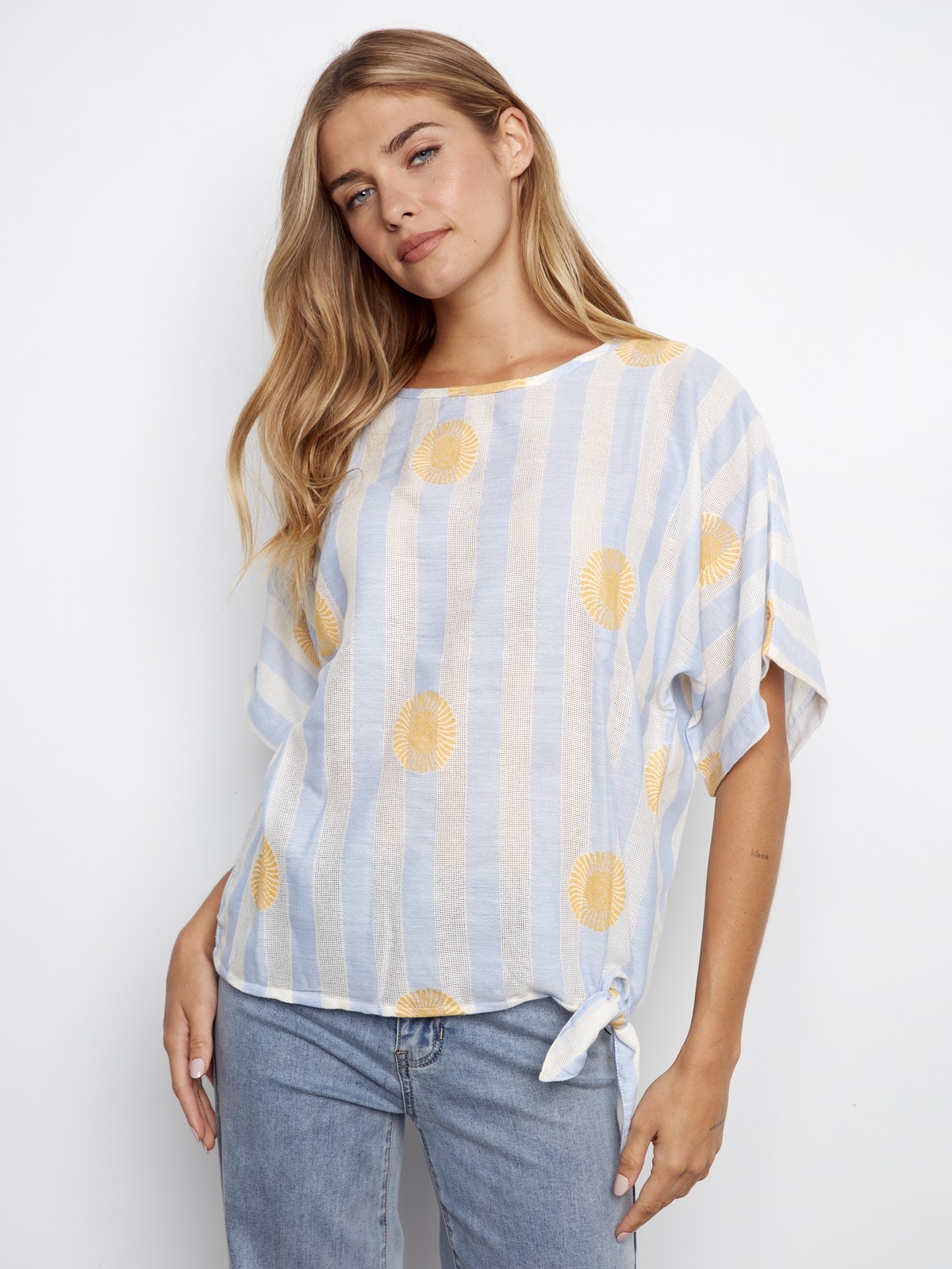 Les Petits bonheurs de Marguerite | CHARLIE B Blouse à imprimé rayé et ...